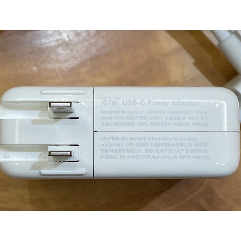 二手Apple蘋果原廠商61W type-c，另外加一條原廠延長線 | 蝦皮購物