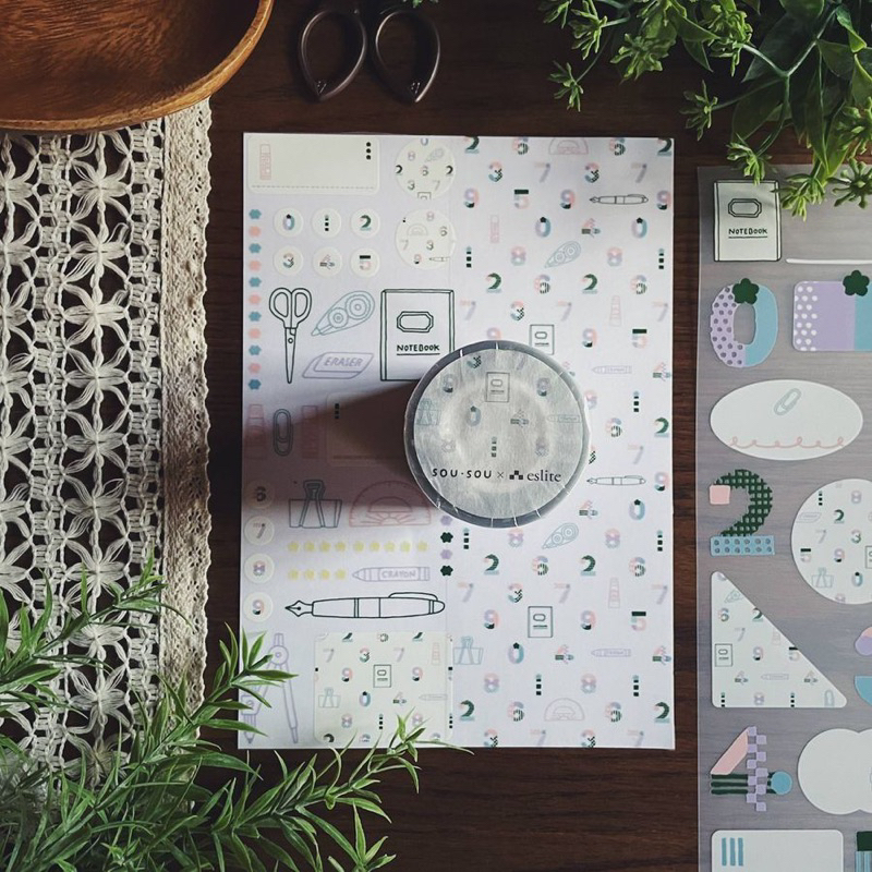 Ⓣ日日好日Ⓦ -分裝- SOU SOU X 自己印｜PET膠帶/ 十數 HARE / 文具 | 蝦皮購物