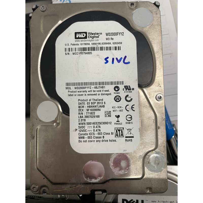 WD二手硬碟 2T(3.5寸) WD2000FYYZ | 蝦皮購物
