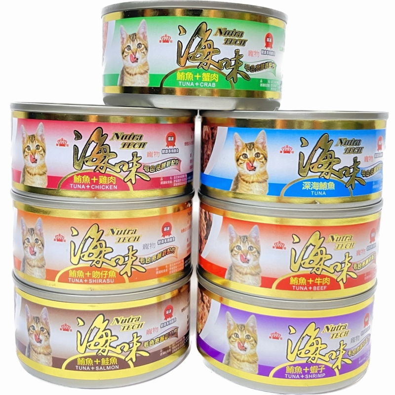 優旺寵物 Nutra Tech 皇冠 海味 貓罐 170g 貓罐頭 貓罐 猫罐 貓罐頭 7種口味(超商取貨 限24罐) | 蝦皮購物