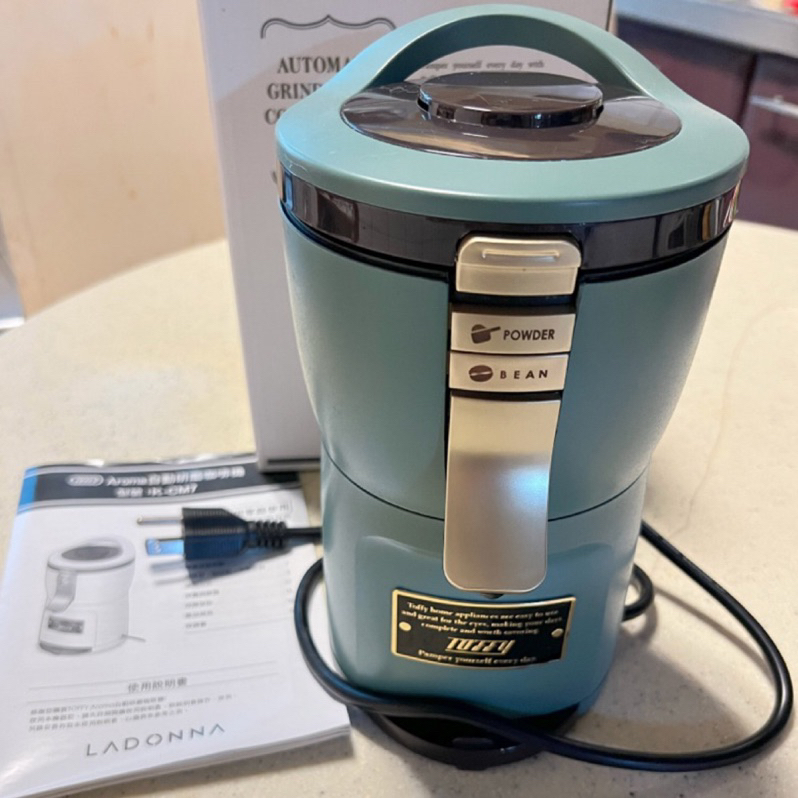 [二手現貨]TOFFY Aroma自動研磨咖啡機 K-CM7 復古綠_可直接用咖啡豆泡咖啡 | 蝦皮購物