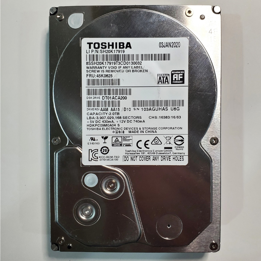 【桌機硬碟】3.5吋 WD Seagate Toshiba 500G 1T 2T OEM 拆機良品 | 蝦皮購物