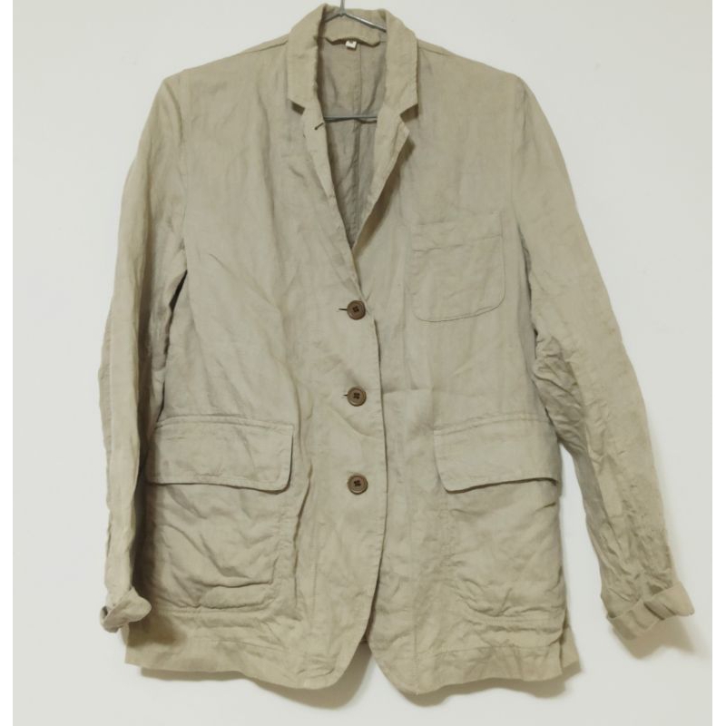 無印良品muji 100%麻 春夏西裝外套S~M | 蝦皮購物
