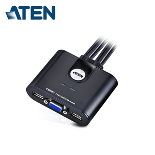 **現貨**[拆封新品] ATEN CS22U 2埠USB VGA帶線式KVM多電腦切換器 | 蝦皮購物