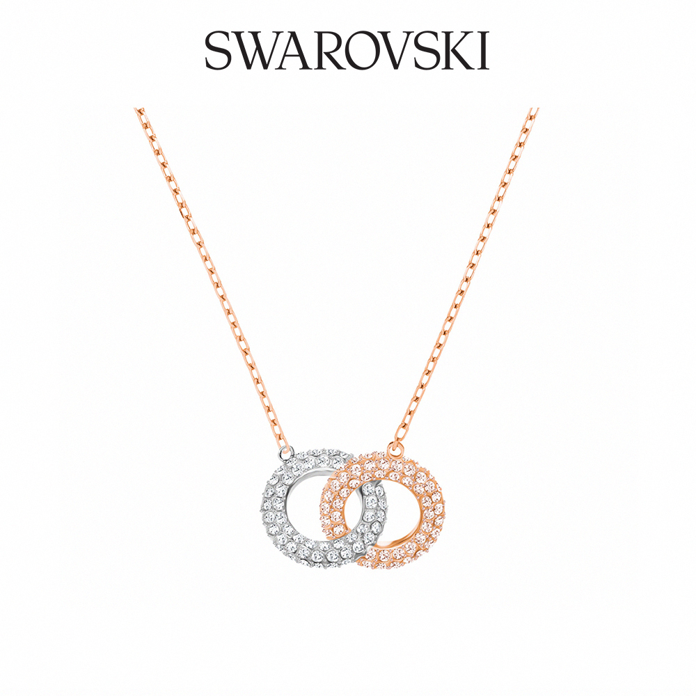 SWAROVSKI 施華洛世奇 Stone 經典迷人多色鍍玫金色項鏈 | 蝦皮購物