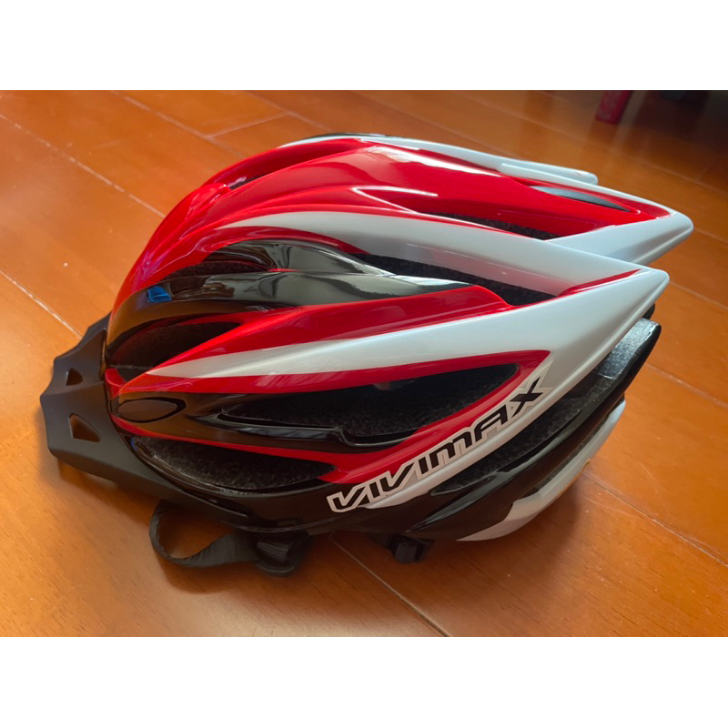 VIVIMAX STRIKER全新無用過紅色安全帽 頭圍可調整55-60cm自行車安全帽 單車安裝帽 腳踏車安全帽 | 蝦皮購物
