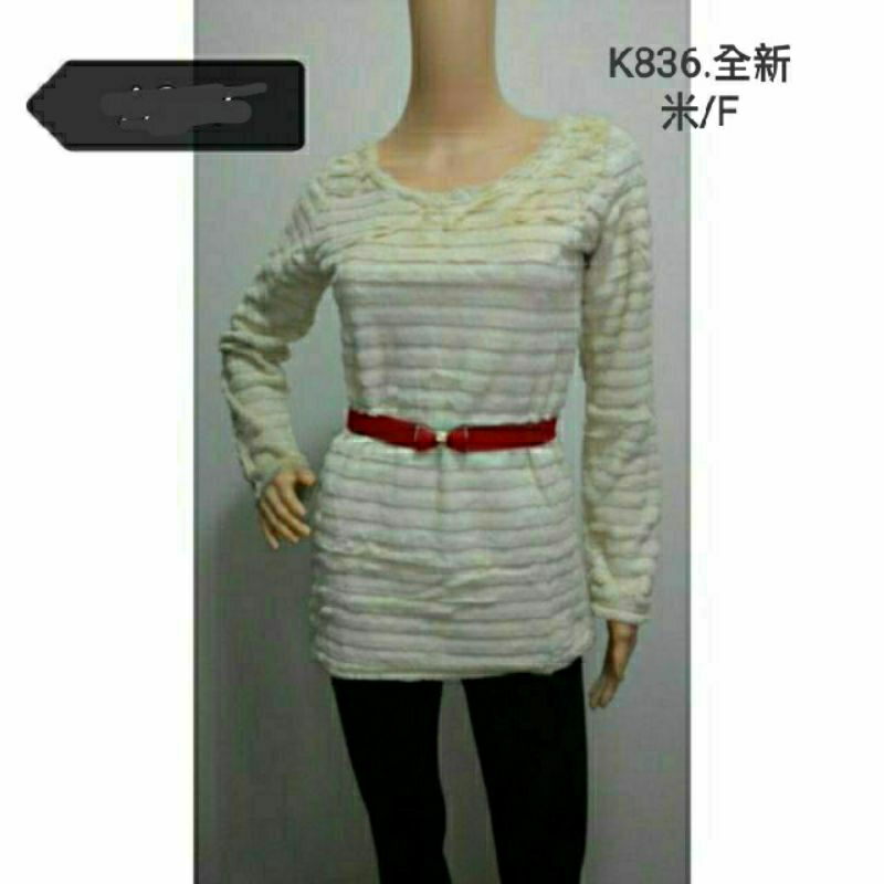 K836.全新 米/韓系時尚百搭毛花長袖T恤 | 蝦皮購物