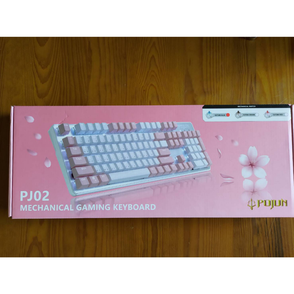 POJUN PJ02 粉色青軸電競鍵盤 | 蝦皮購物