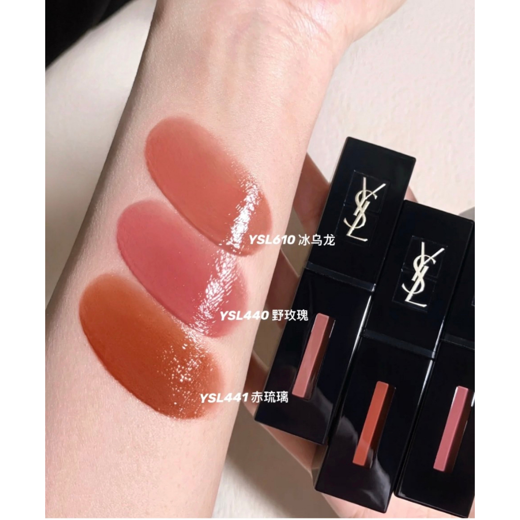 Y.A🌸 新色 YSL 441 440 610 407 416 黑管 奢華緞面漆光唇釉 唇膏 口紅 | 蝦皮購物