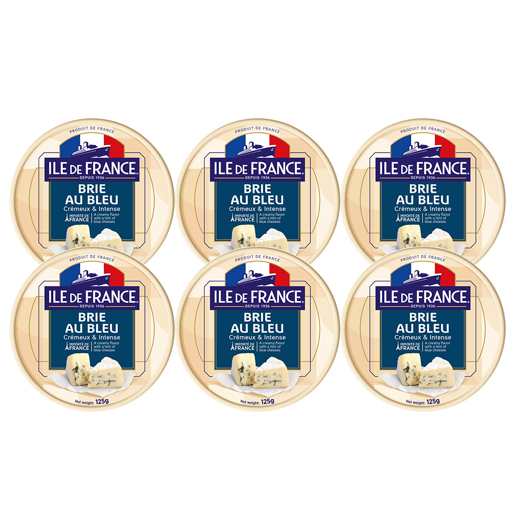 【ILE DE FRANCE 法蘭希】藍紋布里乾酪125g x6入組 Brie Bleu | 蝦皮購物