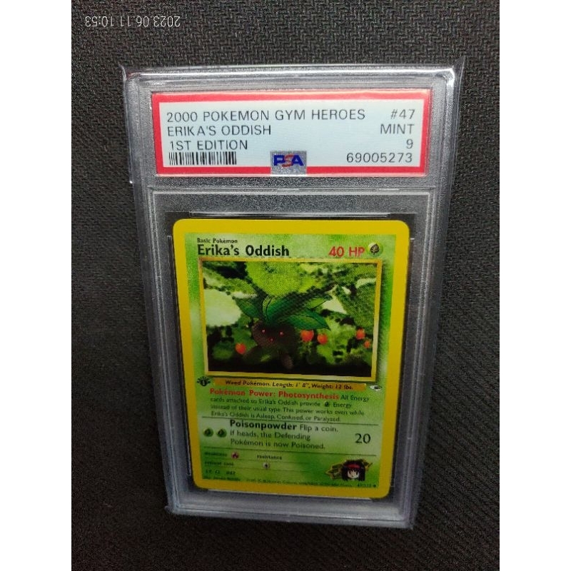 2000 國際版 美版 寶可夢Pokémon #47 ERIKA'S ODDISH 1st PSA9 | 蝦皮購物