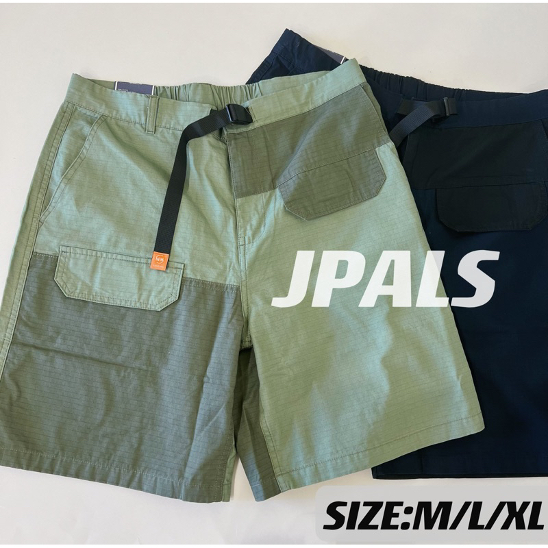 【JPALS 】日系拼接 腰帶短褲 抗撕裂短褲 格紋短褲 工裝短褲 | 蝦皮購物