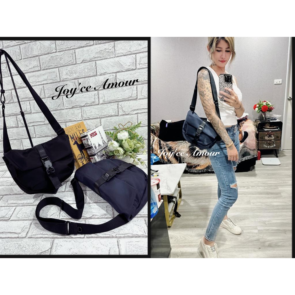 Joy'ce Amour 防潑水尼龍翻蓋中性斜背包 | 蝦皮購物