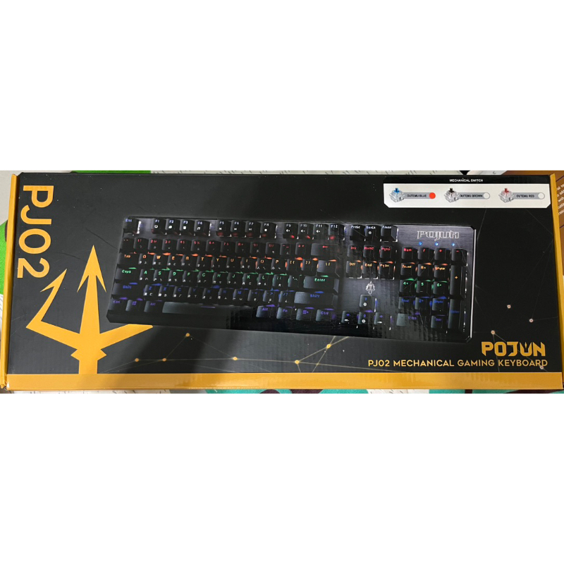 POJUN PJ02機械鍵盤 電競鍵盤 機械式鍵盤 青軸鍵盤 茶軸鍵盤 鍵盤 青軸 茶軸 電腦鍵盤 rgb鍵盤 | 蝦皮購物