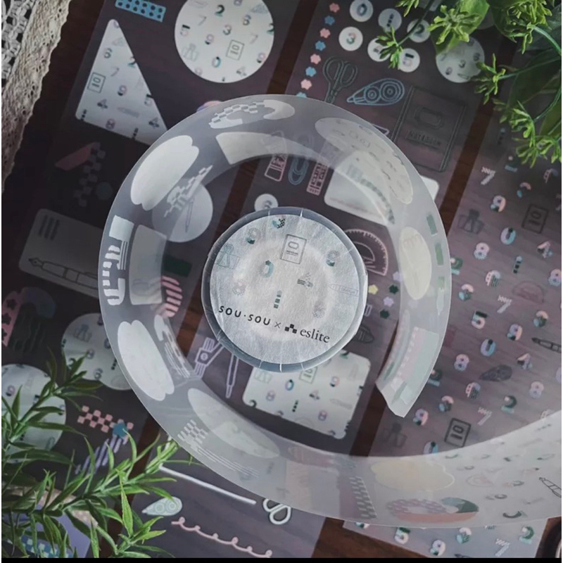 【紙膠帶分裝】自己印 x sou sou 20週年 和紙膠帶 - 十數 HARE 霧面PET 紙膠帶分裝100cm | 蝦皮購物