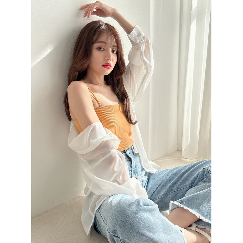 【現貨】GRL 2 way羅紋BRA TOP背心 橘色 | 蝦皮購物