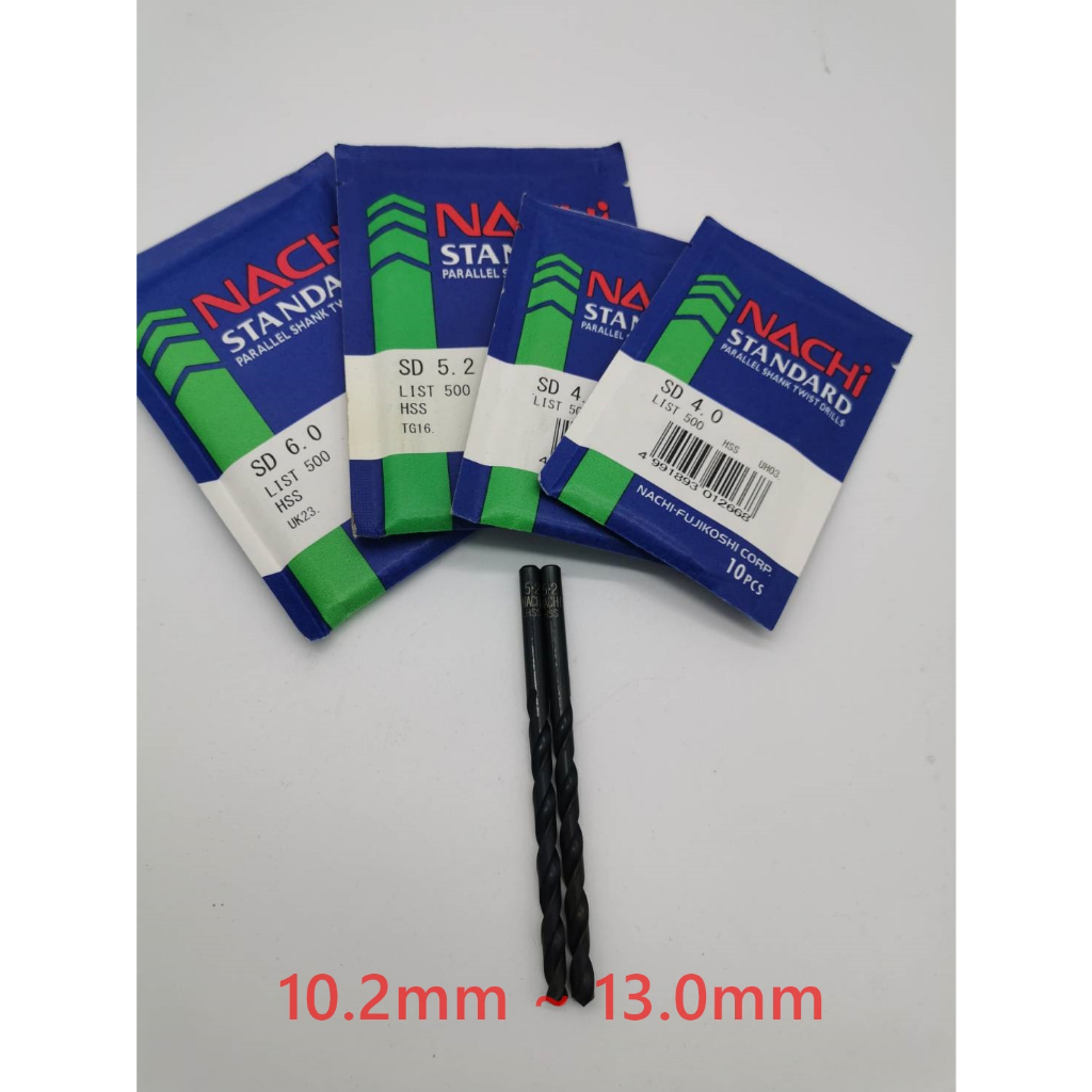 日本 NACHI LIST500 HSS 高速鋼鑽頭 10.2mm~13.mm 適用鐵材 銅 塑膠 木頭 鑽頭 一般鑽頭 | 蝦皮購物