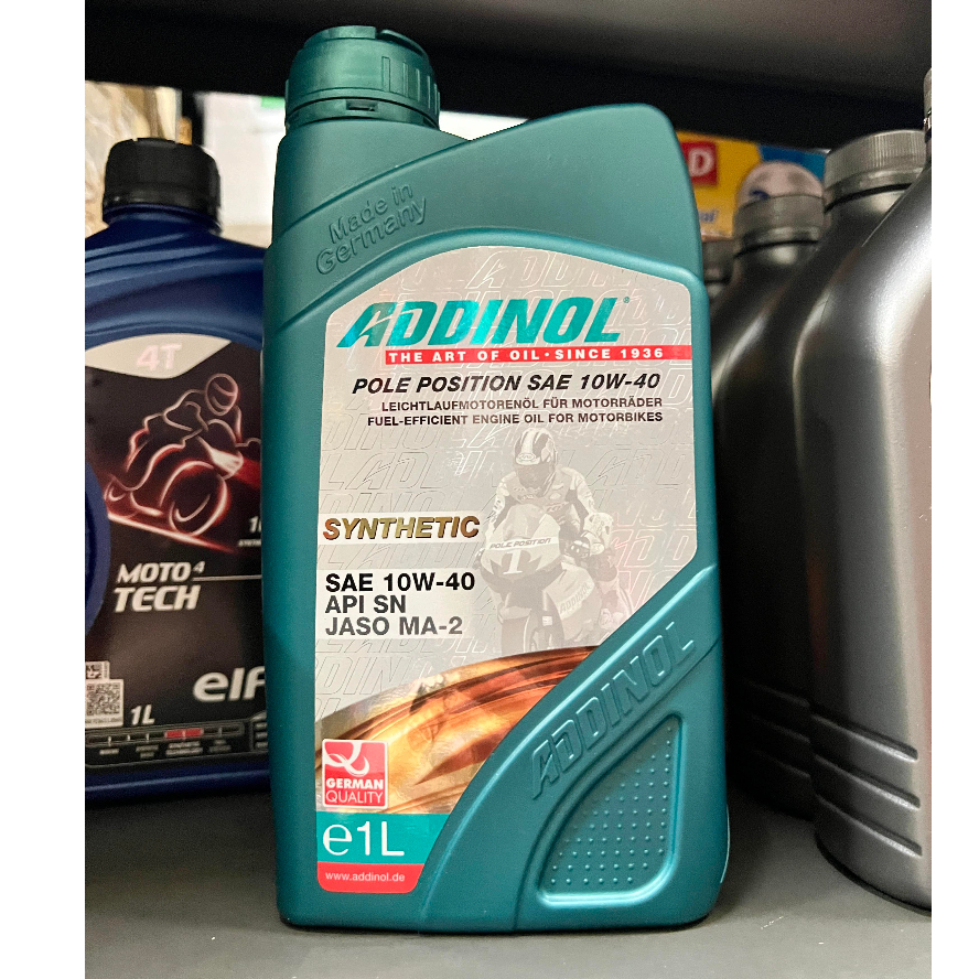 4T 機車 {飆} ADDINOL POLE POSITION 10W40 JASO MA2 4T 機車 合成機油 | 蝦皮購物