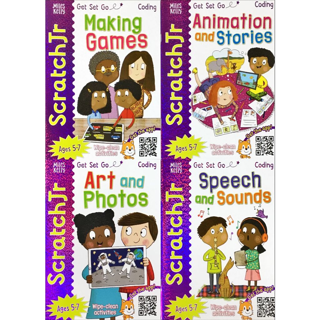 Get Set Go Coding: Scratch Jr 4 books Collection (-GSG4-) | 蝦皮購物