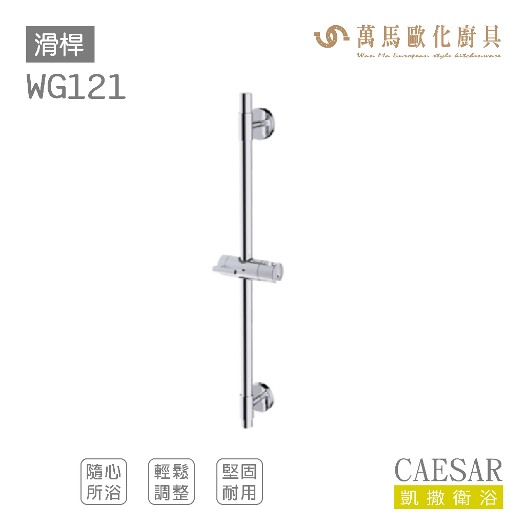 CAESAR 凱撒衛浴 不鏽鋼淋浴滑桿 WG121 不含安裝 | 蝦皮購物