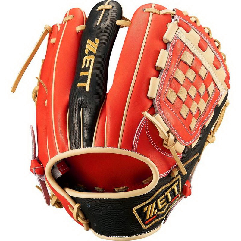 ~日本進口~ZETT PROSTATUS 金標 棒壘球野手手套 源田式樣 特殊配色(BRGB32450) | 蝦皮購物