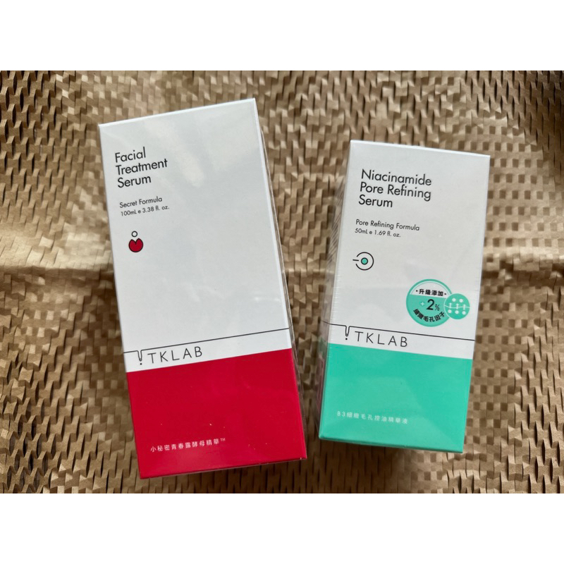 【全新未拆、現貨】 TKLAB 小秘密青春露酵母精華100ml、B3細緻毛孔控油精華液50ml | 蝦皮購物