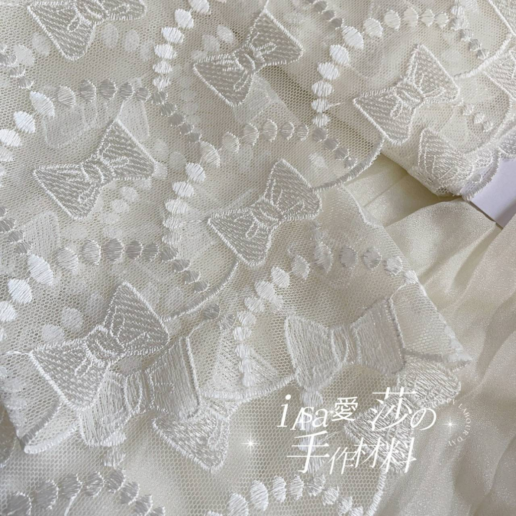 《iAsa愛莎の》手作材料 日本可愛迪士尼精緻蝴蝶結網紗花邊lolita娃衣服裝家居材料輔料 | 蝦皮購物