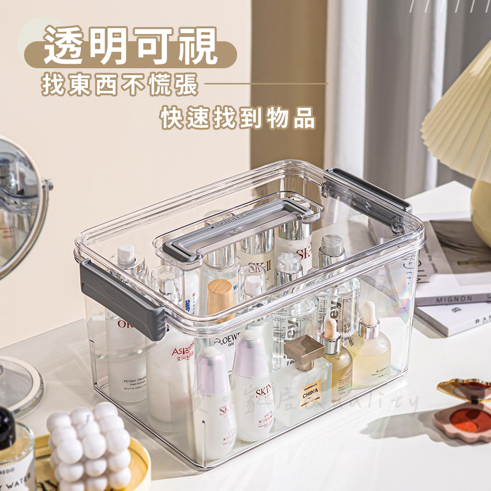 透明手提收納箱【加厚款 特大容量】分格收納盒 透明整理箱 透明收納箱 藥箱 手提箱 置物盒 玩具收納 積木盒 衣物收納箱 | 蝦皮購物
