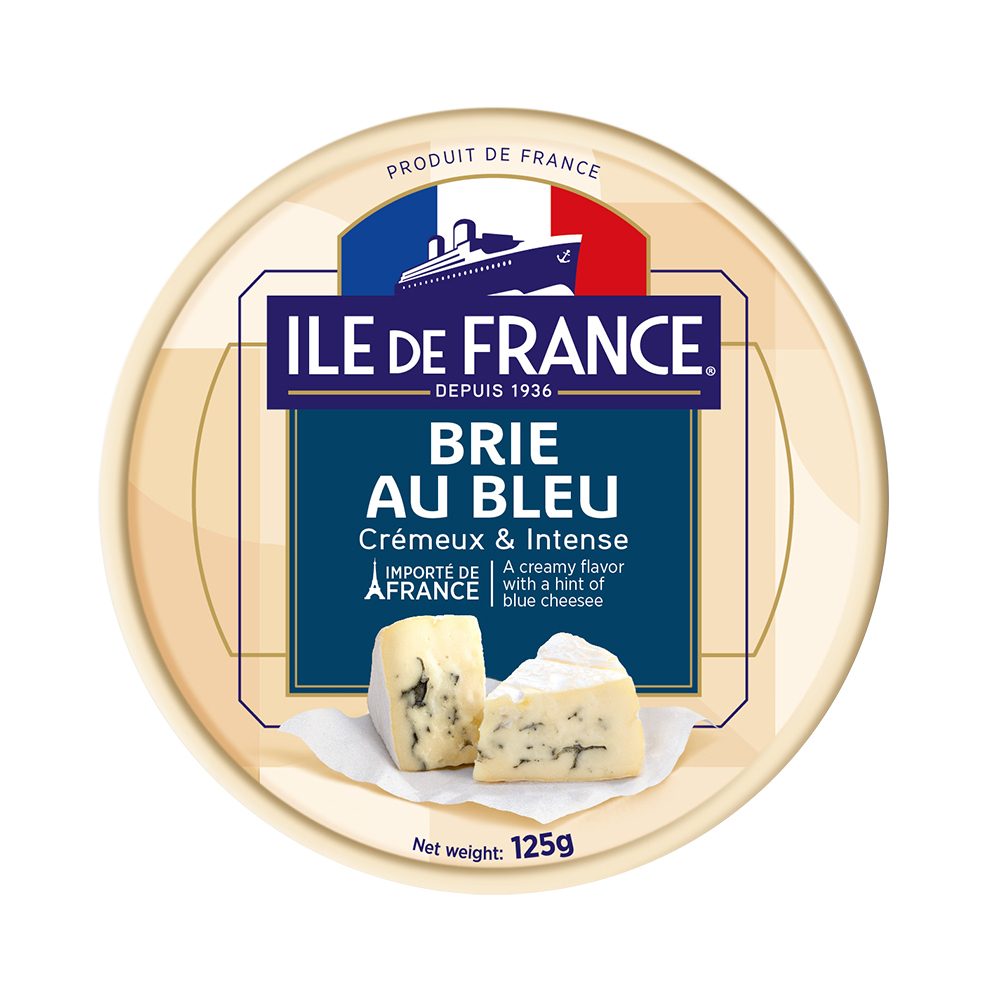 ILE DE FRANCE 法蘭希】藍紋布里乾酪 125g Brie Bleu | 蝦皮購物