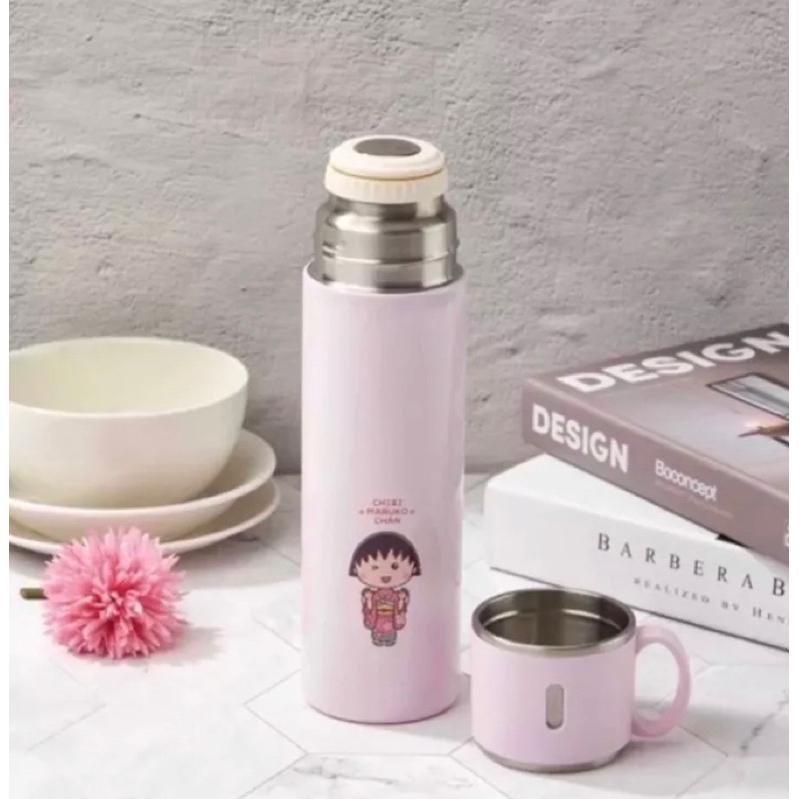 全新【櫻桃小丸子】SOGO 來店禮 550ML 304不鏽鋼保溫瓶 保溫保冷分享瓶 | 蝦皮購物