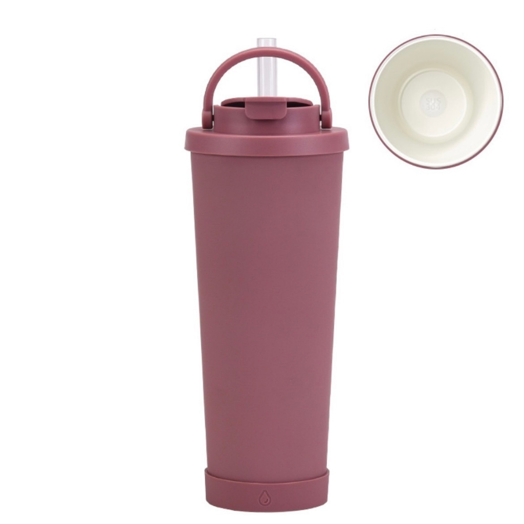 【SGS檢驗再贈細吸管】吸管杯 保溫杯 雙飲吸管杯 830ml 陶瓷塗層/304不鏽鋼 | 蝦皮購物