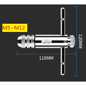 台灣現貨 可調式棘輪絲攻扳手(M3~M8 M5~M12 標準/加長) | 蝦皮購物