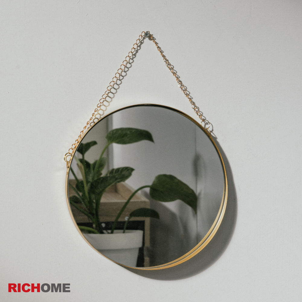 RICHOME 福利品 MR-144 歐式優雅掛鏡(圓) 鏡子 玄關 臥室 更衣 桌鏡 璧鏡 化妝鏡 圓 掛鏡 | 蝦皮購物
