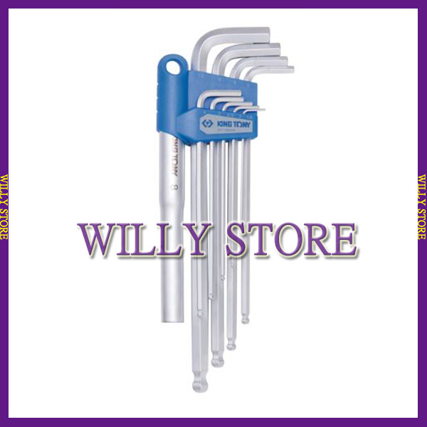 【WILLY STORE】KING TONY 20109MRU 1件式 特長球型六角扳手組+施力桿 六角板手 9支組 | 蝦皮購物