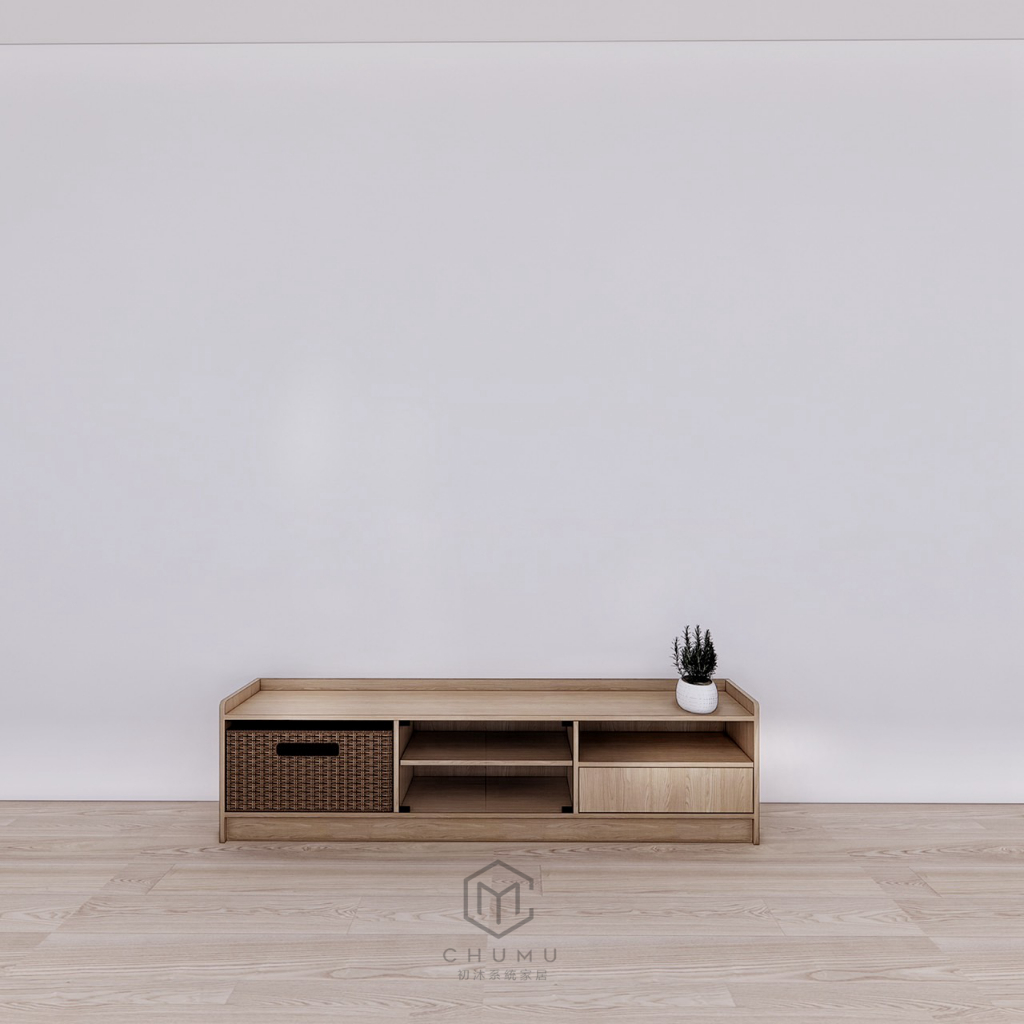 【初沐系統家居】Fixed 系列 ｜無印色系落地電視櫃｜歐洲進口低甲醛 V313E1 E0 系統板 ｜系統櫃 ｜綠建材 | 蝦皮購物