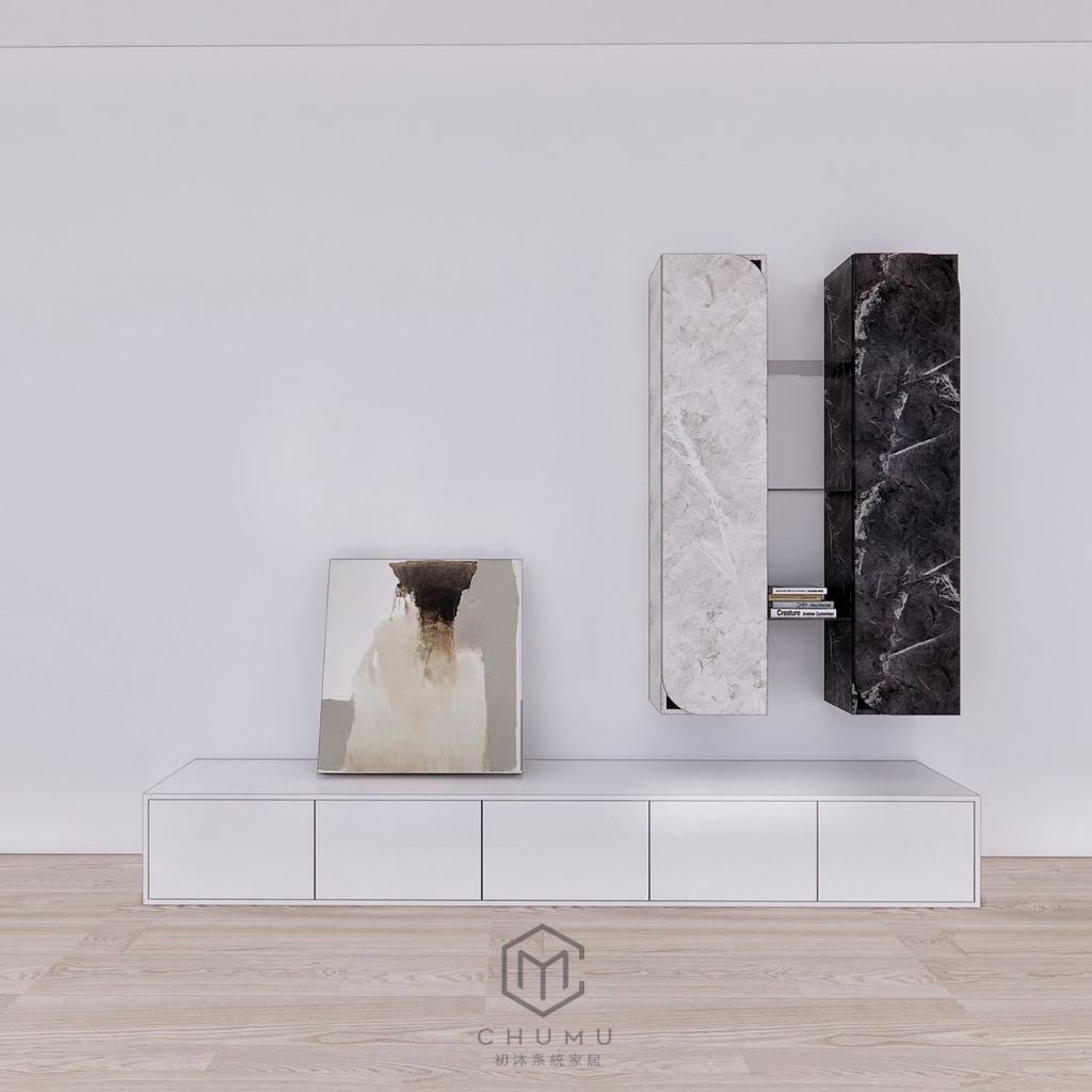 【初沐系統家居】Fixed 系列 ｜現代色系落地電視櫃｜歐洲進口低甲醛 V313E1 E0 系統板 ｜系統櫃 ｜綠建材 | 蝦皮購物