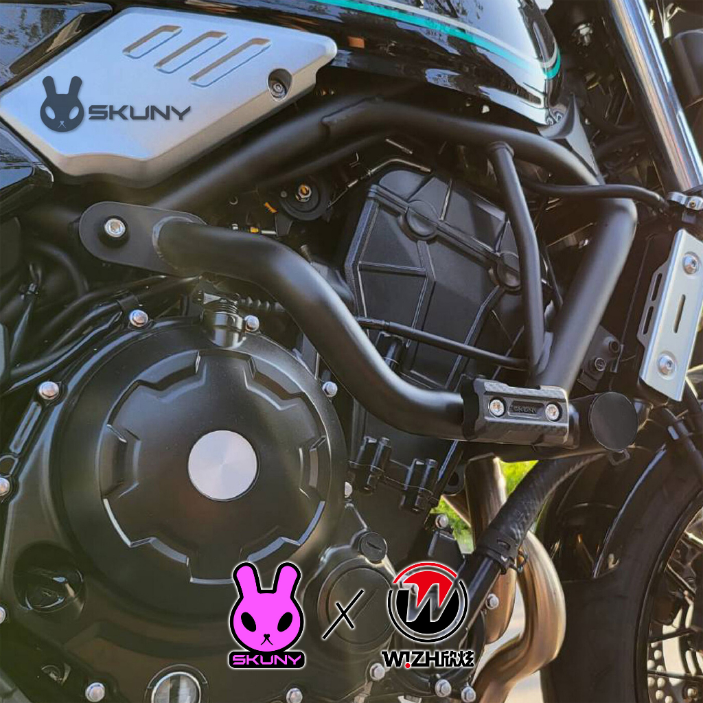 【SKUNY】保險桿｜Z650RS｜緊湊型防撞保桿套組 亮黑｜W!ZH 欣炫 | 蝦皮購物
