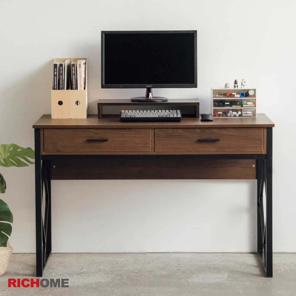 【RICHOME】福利品 DE-309 艾倫雙抽事務桌 辦公桌 電腦桌 工作桌 主管桌 職員桌 書桌 | 蝦皮購物