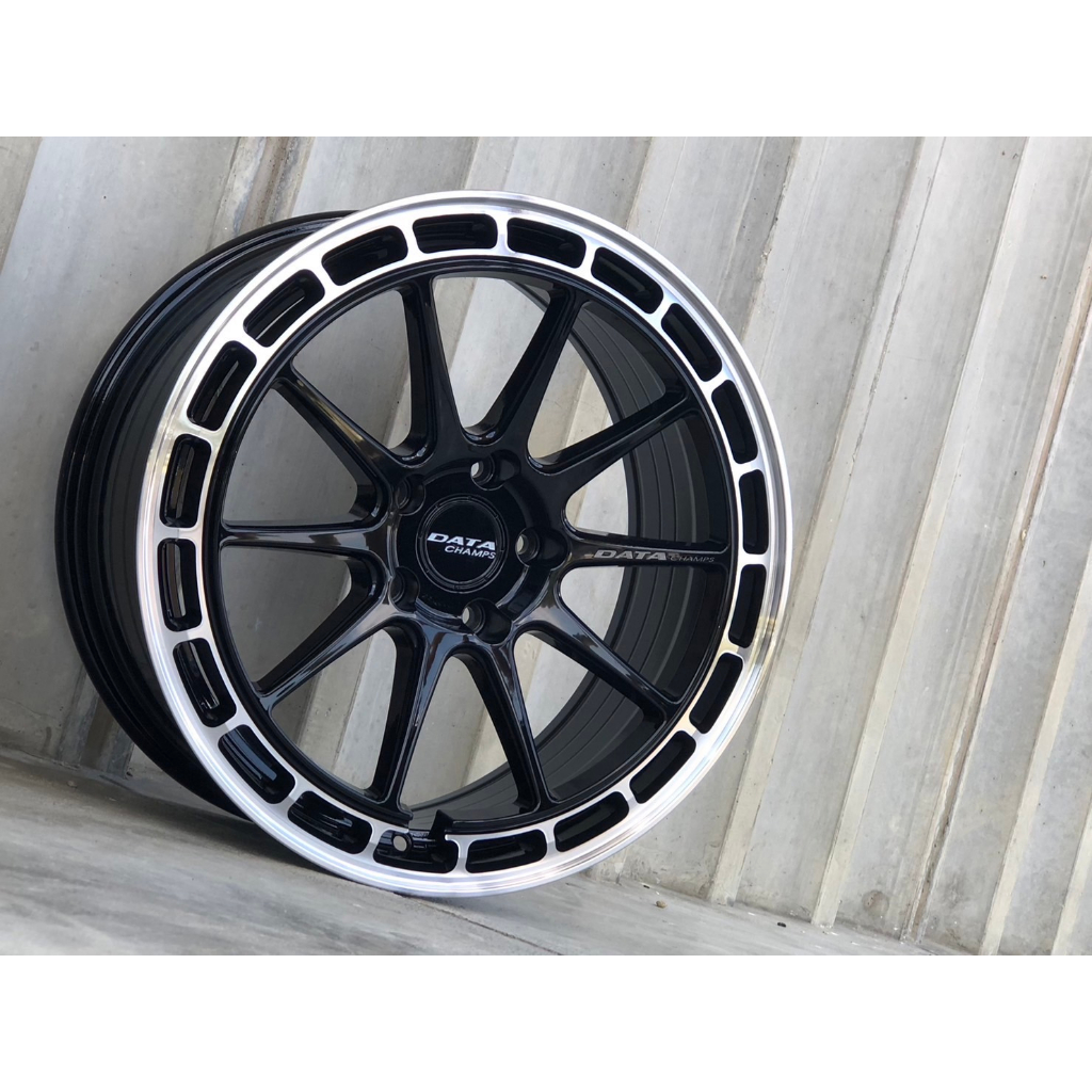 【超前輪業】DATA SF02 旋壓輕量化 18吋鋁圈 5孔114.3 亮黑銀邊 8J ET42 | 蝦皮購物