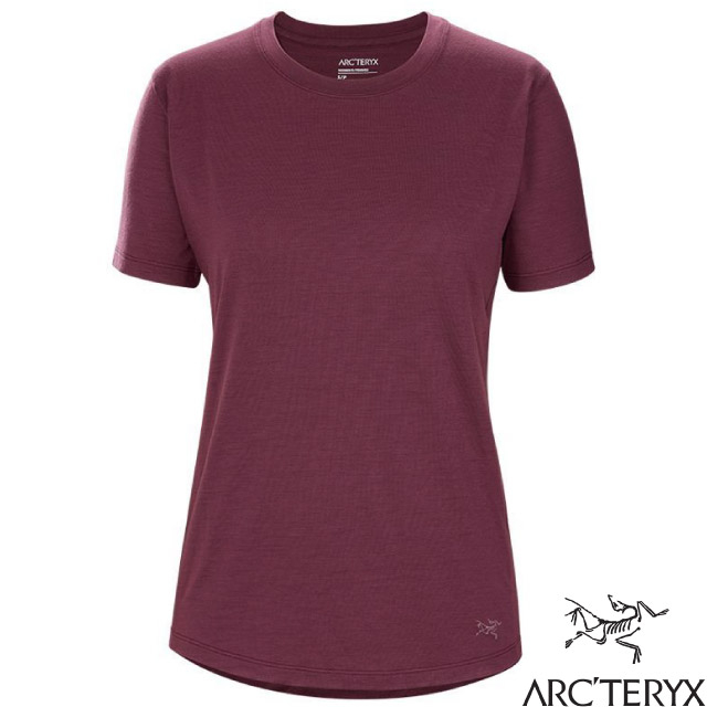 【ARCTERYX 始祖鳥】女款 彈性短袖圓領防曬快乾排汗衣 Lana(美利奴羊毛混紡)戶外運動跑步功能T恤_28018 | 蝦皮購物