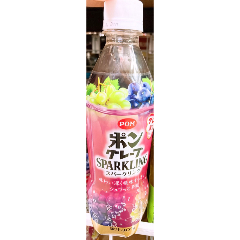 【亞菈小舖】日本零食 Pom 葡萄風味碳酸飲 410ml【優】 | 蝦皮購物