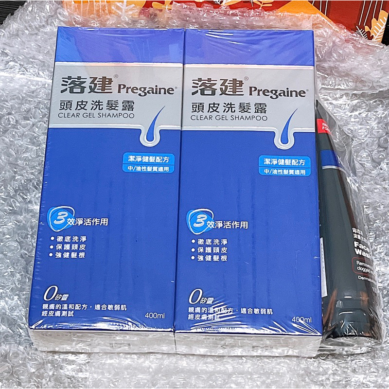 Pregaine 落建 》落建頭皮洗髮露潔淨健髮配方400mlx2+露得清男性深層去油洗面乳100g | 蝦皮購物