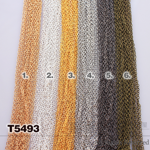 T5493-銅包鐵 鏈子【約500公分一條】DIY材料/鏈條/壓扁O字鏈 (不含扣頭) | 蝦皮購物