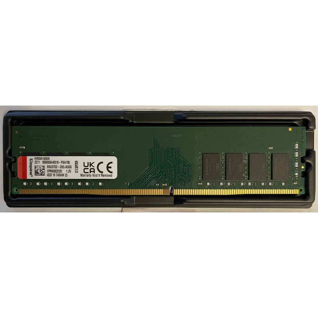 Kingston 金士頓 8GB 8G DDR4 2666 桌上型記憶體 KVR26N19S8 DRAM 終保 單面 | 蝦皮購物