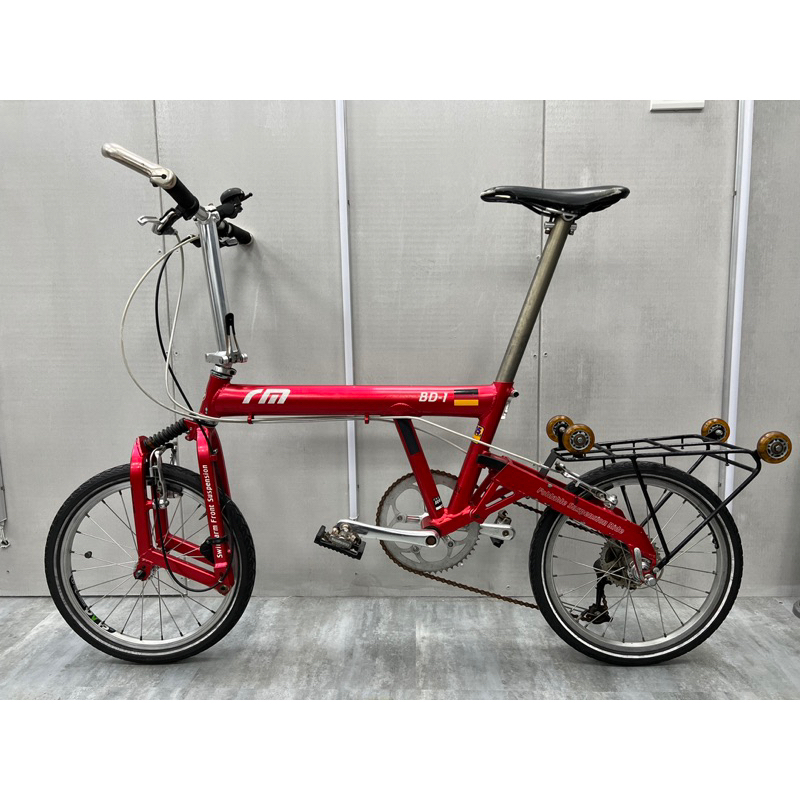 Birdy 日本 bd-1 紅色 鳥車 折疊車 Birdy 摺疊車 圓管鳥 腳踏車 貨架 | 蝦皮購物