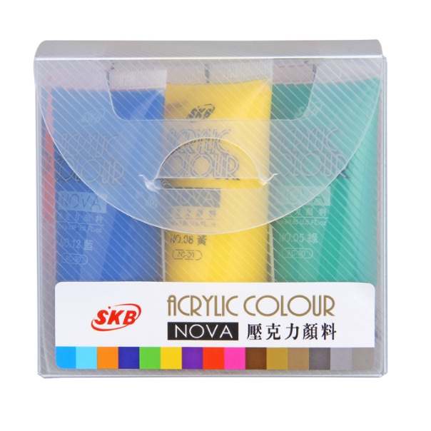 SKB AC-30 壓克力顏料 6色組盒裝 顏色隨機 25ML 現售 好愛買 | 蝦皮購物