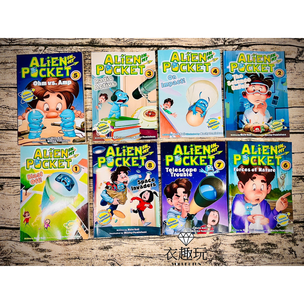 【大字版預購附其中4冊原聲mp3】Alien in My Pocket 8冊 口袋里的外星人 初級橋樑章節兒童小說 | 蝦皮購物