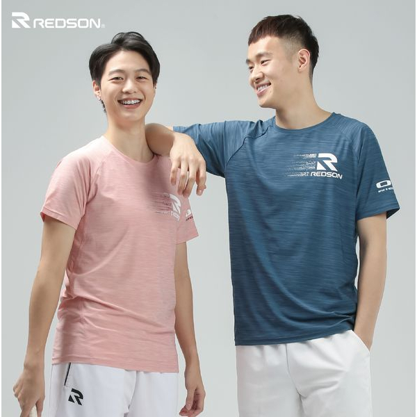 【初中羽球】REDSON運動機能衣 2023 4月新款 RD-TS372 櫻花粉 藍 中性版 排汗 休閒 運動 | 蝦皮購物