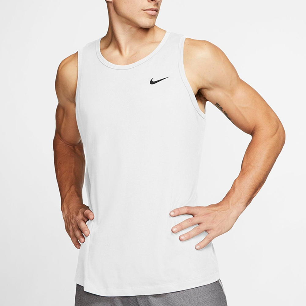 S.G NIKE DRI FIT AR6070-100 白 小LOGO 基本款 透氣 排汗 運動 背心 | 蝦皮購物