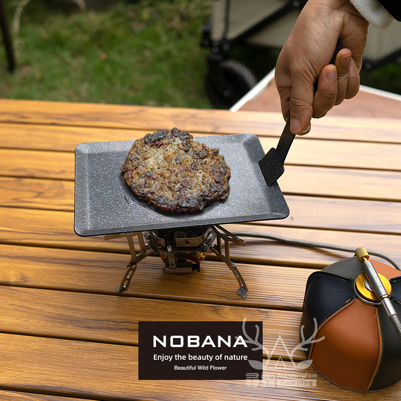 【台灣24H出貨】【尋露】CLS NOBANA 戶外迷你烤盤｜登山垂釣烤肉煎魚 不沾煎鍋 露營煎牛排鍋鐵板燒 | 蝦皮購物